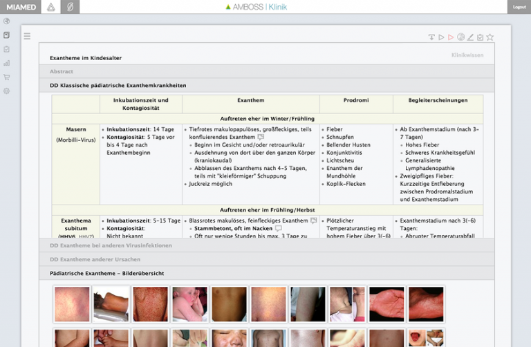 „Exantheme im Kindesalter“ – neue Lernkarte in AMBOSS | Aktuelles