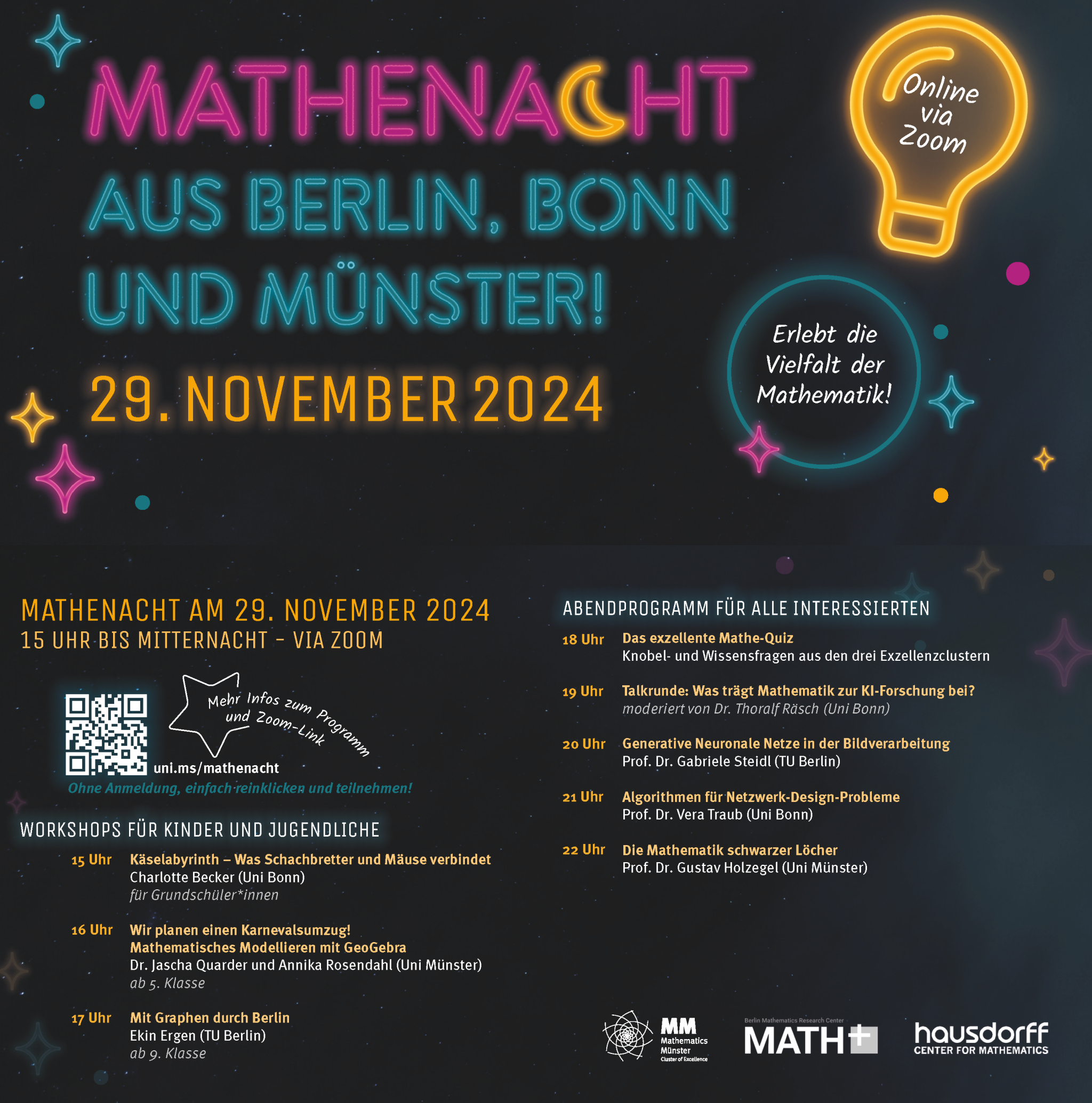 Mathenacht aus Berlin, Bonn und Münster