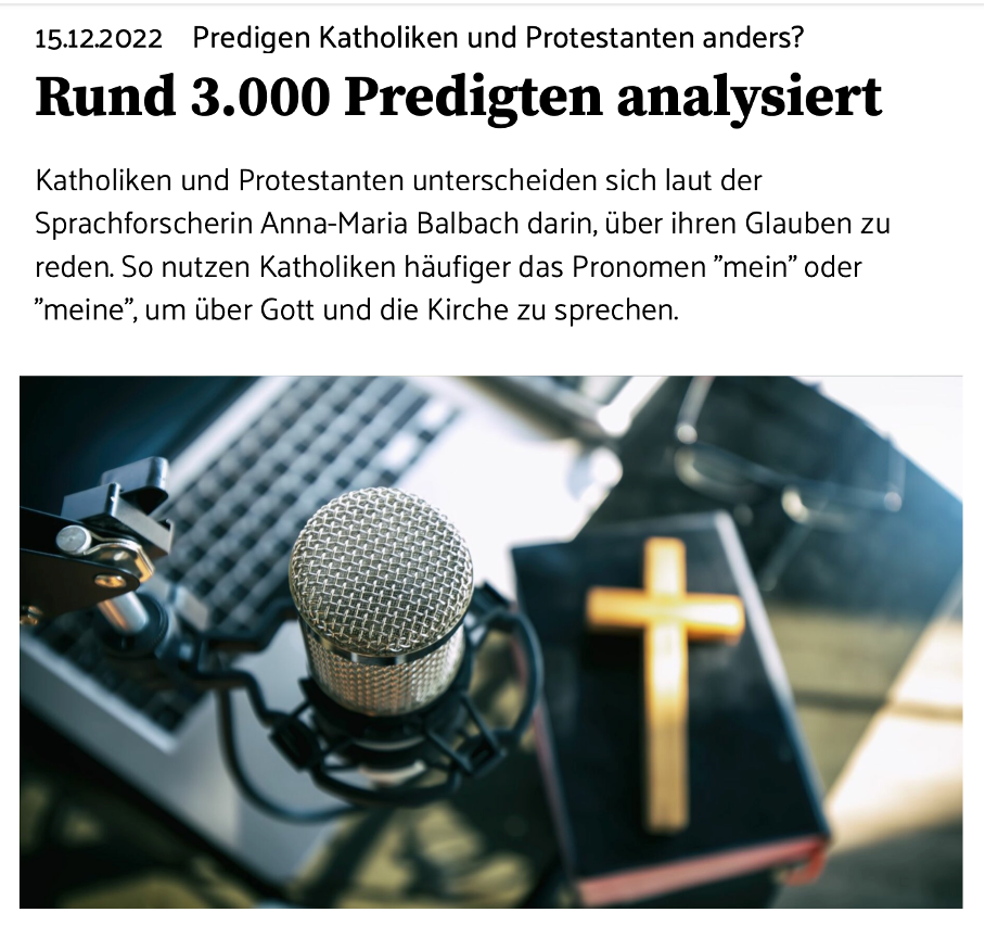 Germanistik - Predigen Katholiken und Protestanten anders