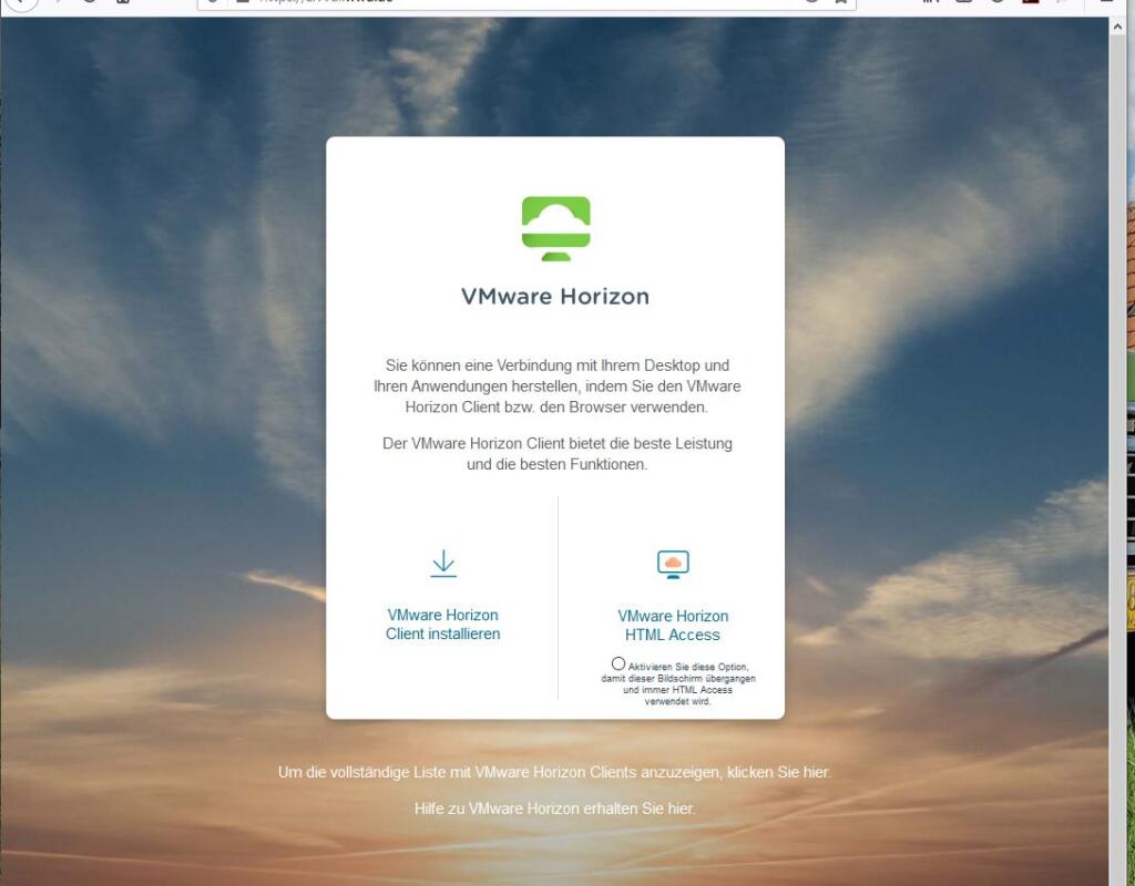 VMWare Horizon Client - Installation und Ersteinrichtung