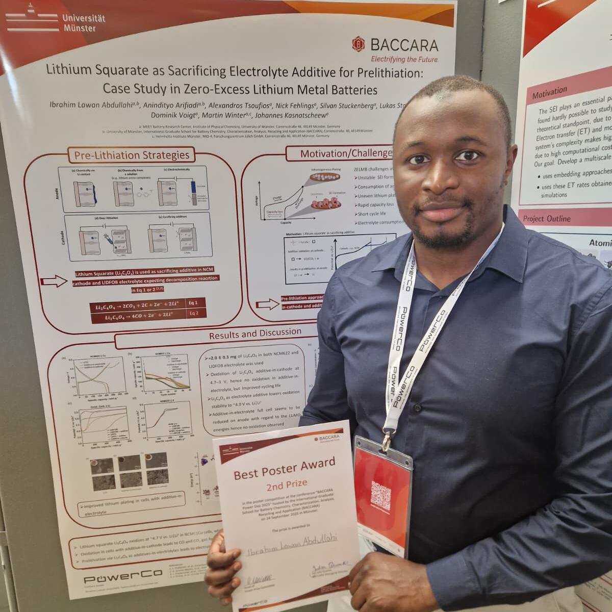 MEET - MEET PhD Student Ibrahim Lawan Abdullahi Wins Poster Prize