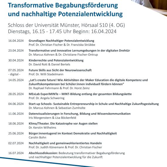 ZIN - Ringvorlesung Transformative Begabungsförderung und nachhaltige Potenzialentwicklung