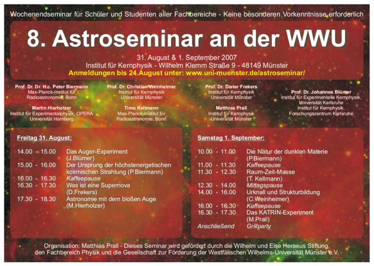 Astroseminar - Redner 2007