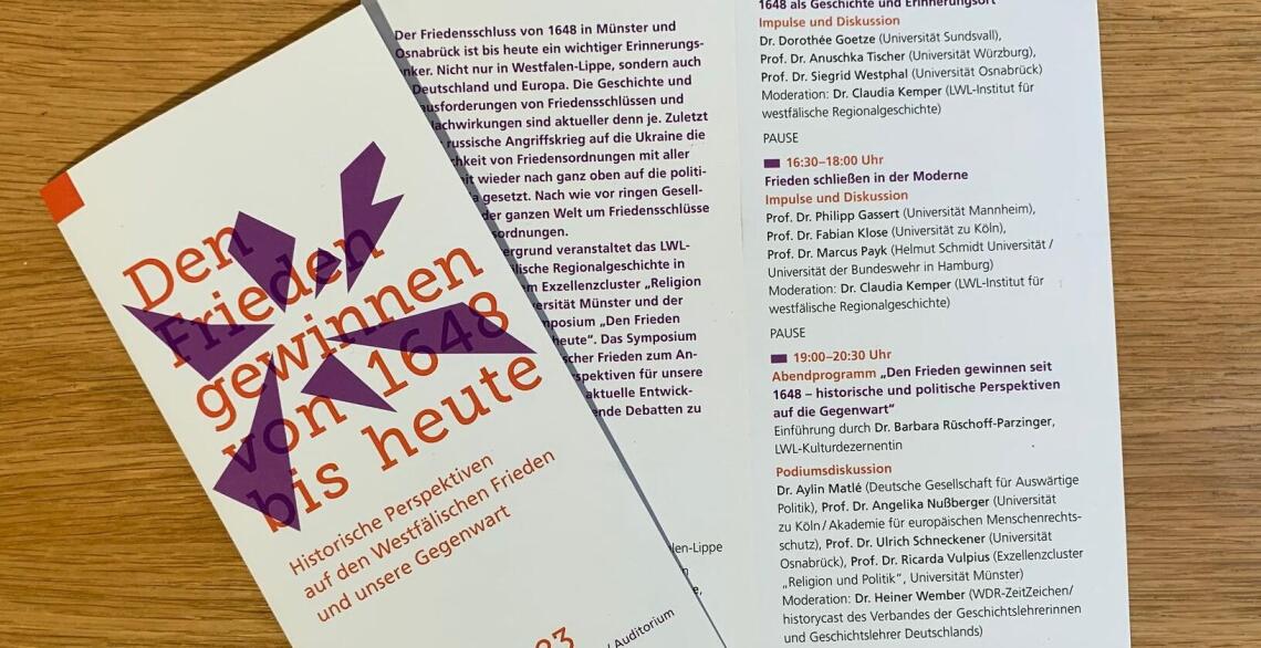 WWU Münster > Symposium Den Frieden gewinnen von 1648 bis heute