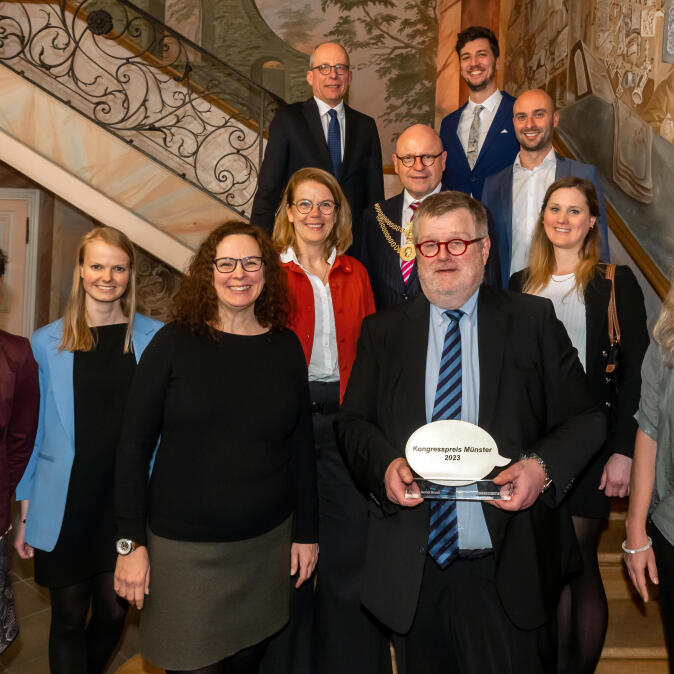 Congress award of Stadt Münster for Bernd Strauß and his team