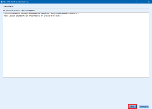 Software SPSS License Activation