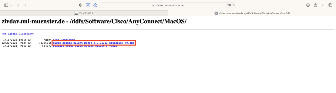 CIT - VPN macOS